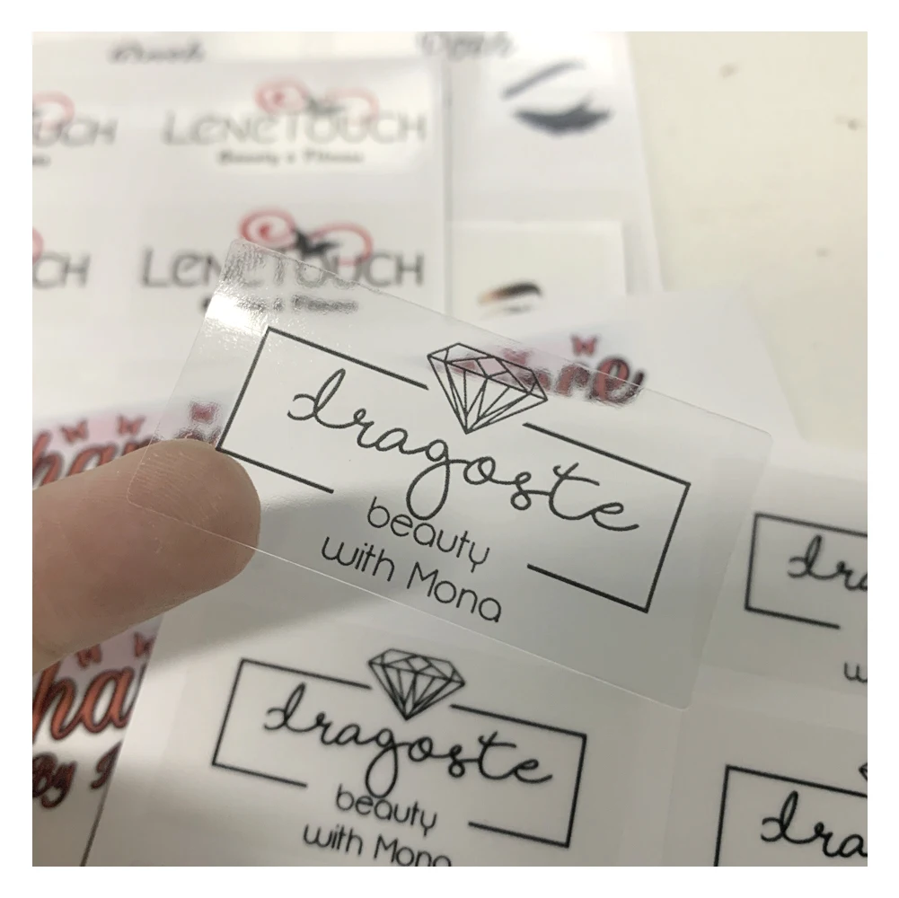 Costom Print Logo Transparent Sticker Personalized Nail Oil Pen Tube ...