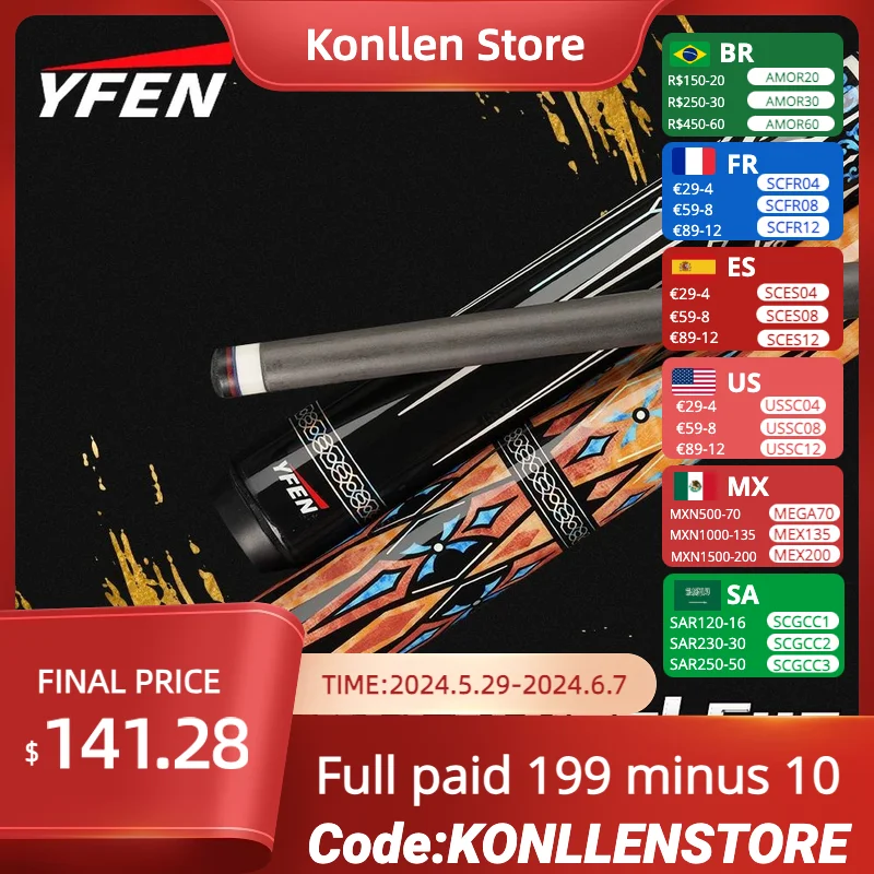 YFEN-Crical-Carbon-Fiber-Pool-Cue-Stick-Carbon-fiber-Billiard-Cue-Stick ...