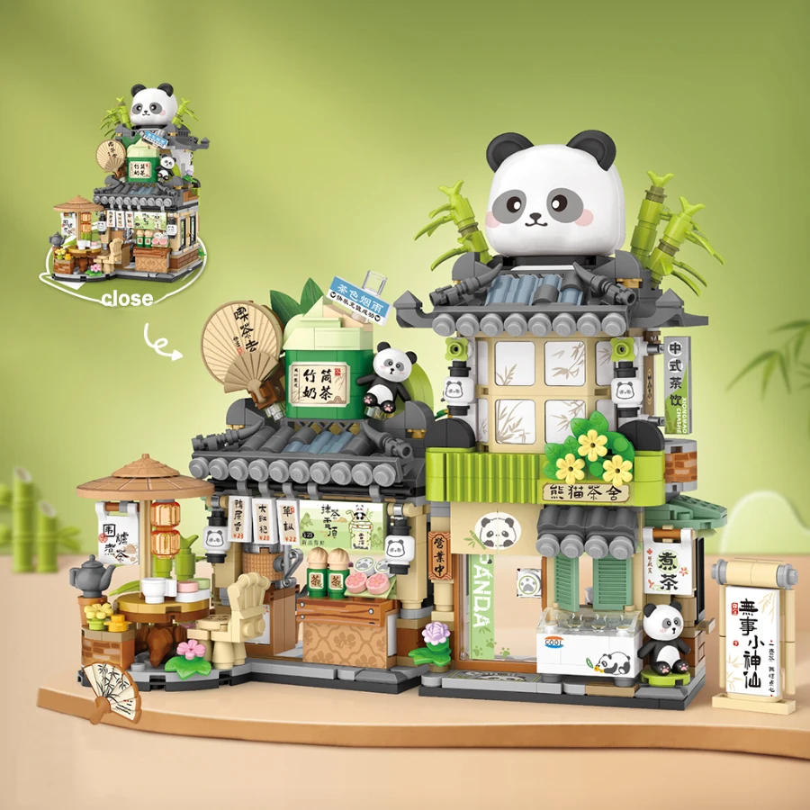 New-Cute-Little-Bear-Cafe-Flower-Shop-Panda-Tea-House-Mini-Folding ...