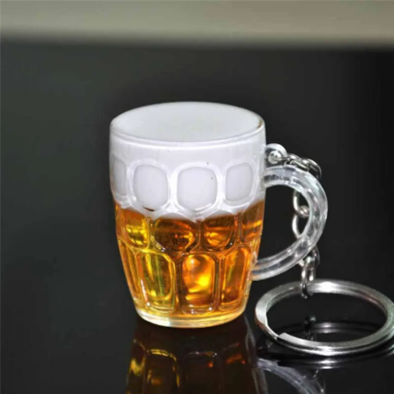 Unique-Design-Resin-Beer-Cup-Key-Chain-Car-Keyrings-Christmas-Xmas ...
