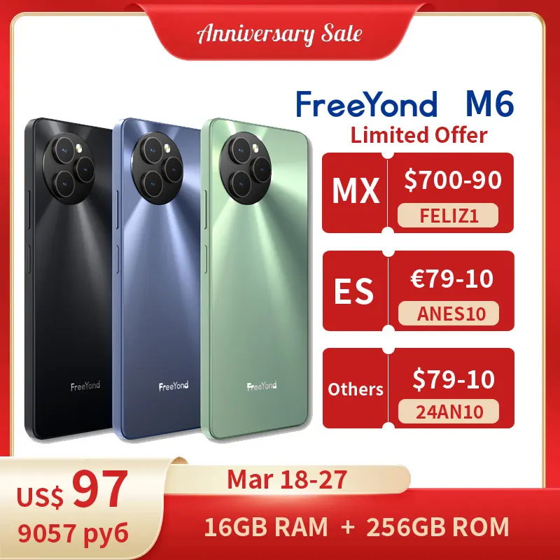 【World Premiere】FreeYond M6 Smartphone 6.78" FHD+ IPS Display 256GB ROM ...