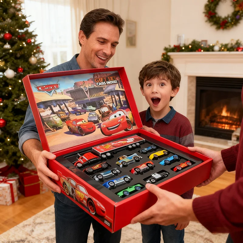 12Pcs Disney Pixar Cars Gift Box Metal Diecast lightning McQueen Car ...