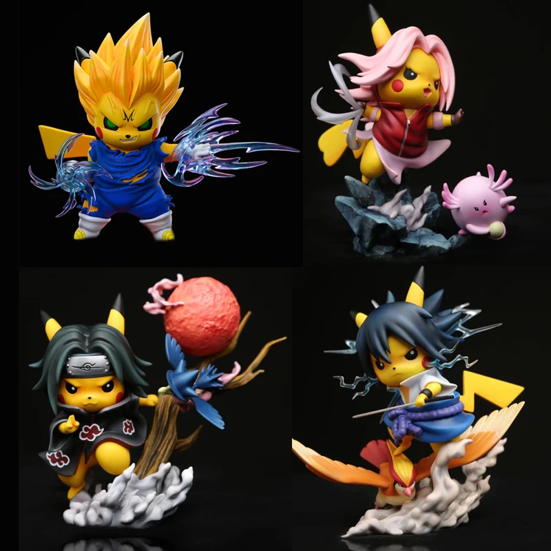 12cm Pokemon Pikachu Action Figure Cosplay One Piece Naruto Dragon Ball ...