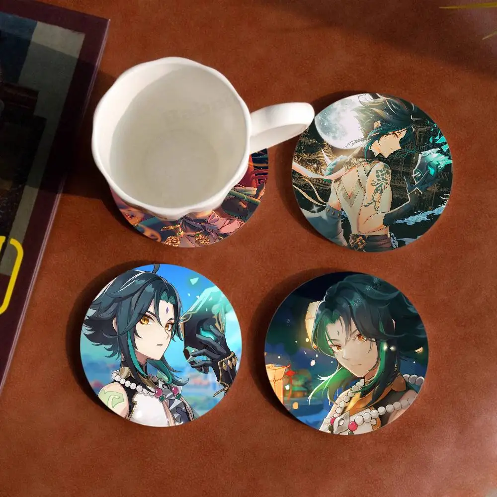 Genshin Impact Xiao 1pc Pattern Coaster Tea Cup Heat Insulation Pad ...
