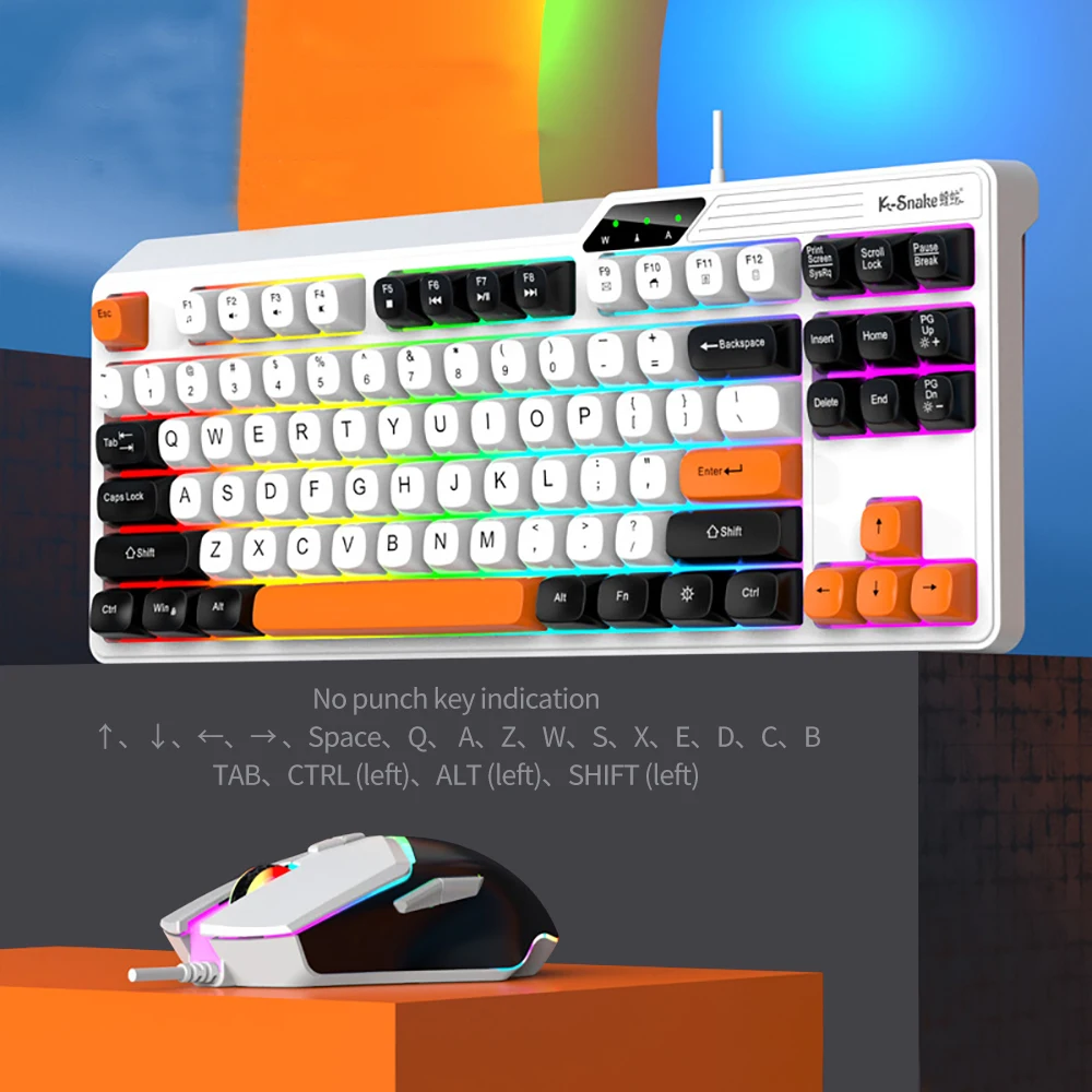 K87-Wired-USB-Mechanical-Keyboard-MDA-Ball-Cap-Color-Blocking-Luminous ...
