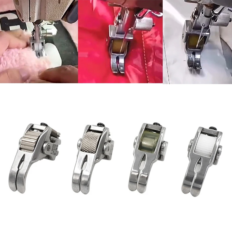 4-Types-Sewing-Machine-Roller-Presser-Foot-For-Leather-Curtain-Thick ...
