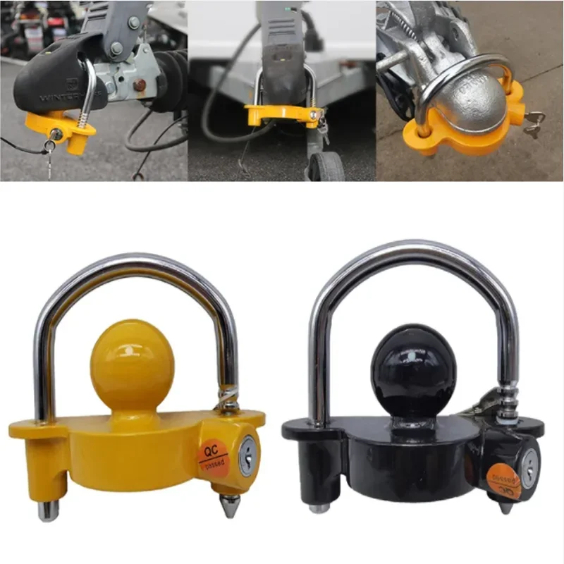 Trailer-Coupler-Hitch-Lock-Trailer-Parts-Universal-Tow-Ball-Safe ...