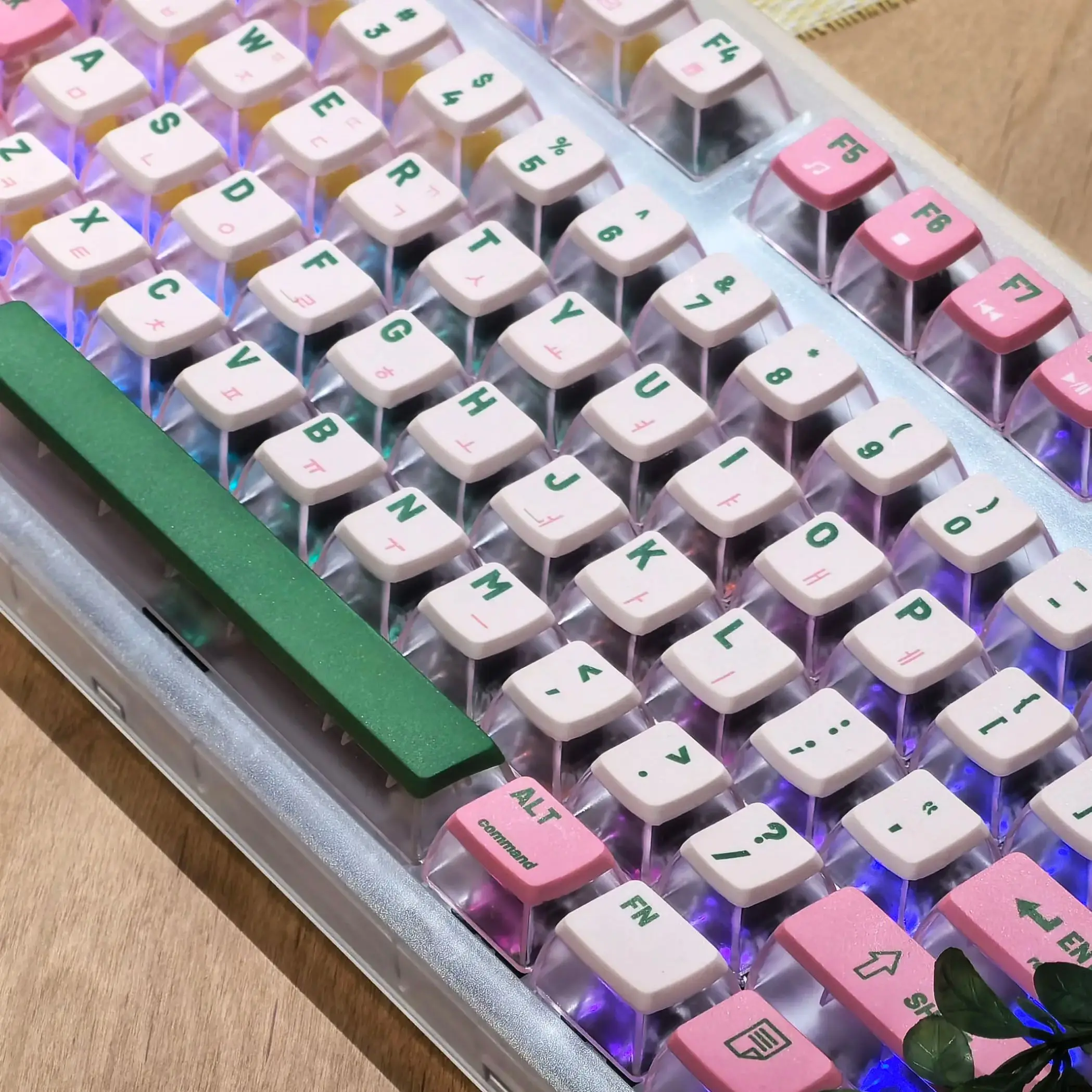 Pink-Korean-Keycap-Pudding-Translucent-Keycap-116-Key-ASA-PBT-PC-Small ...