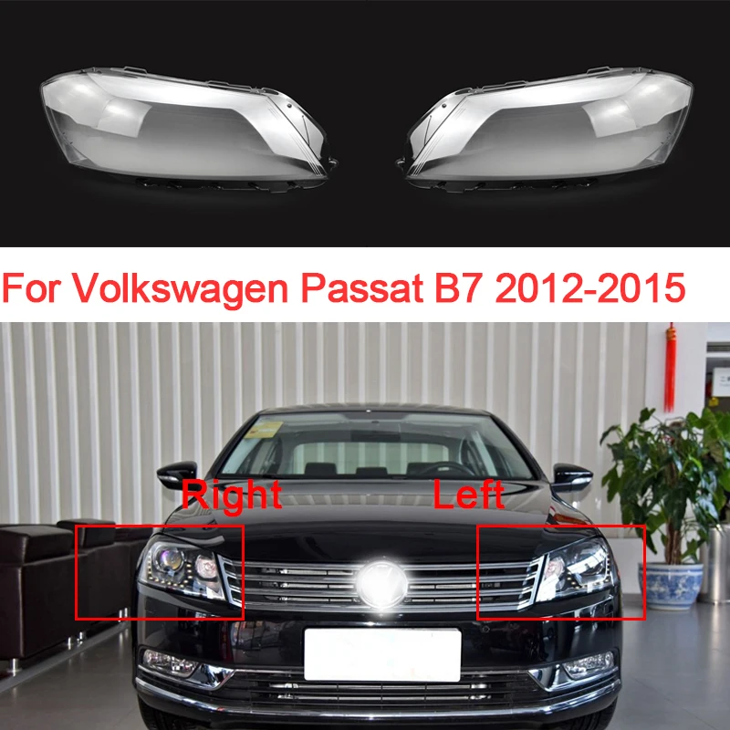 Car-Headlight-Cover-Clear-Lens-Lamp-For-Volkswagen-Passat-B7-2012-2013 ...