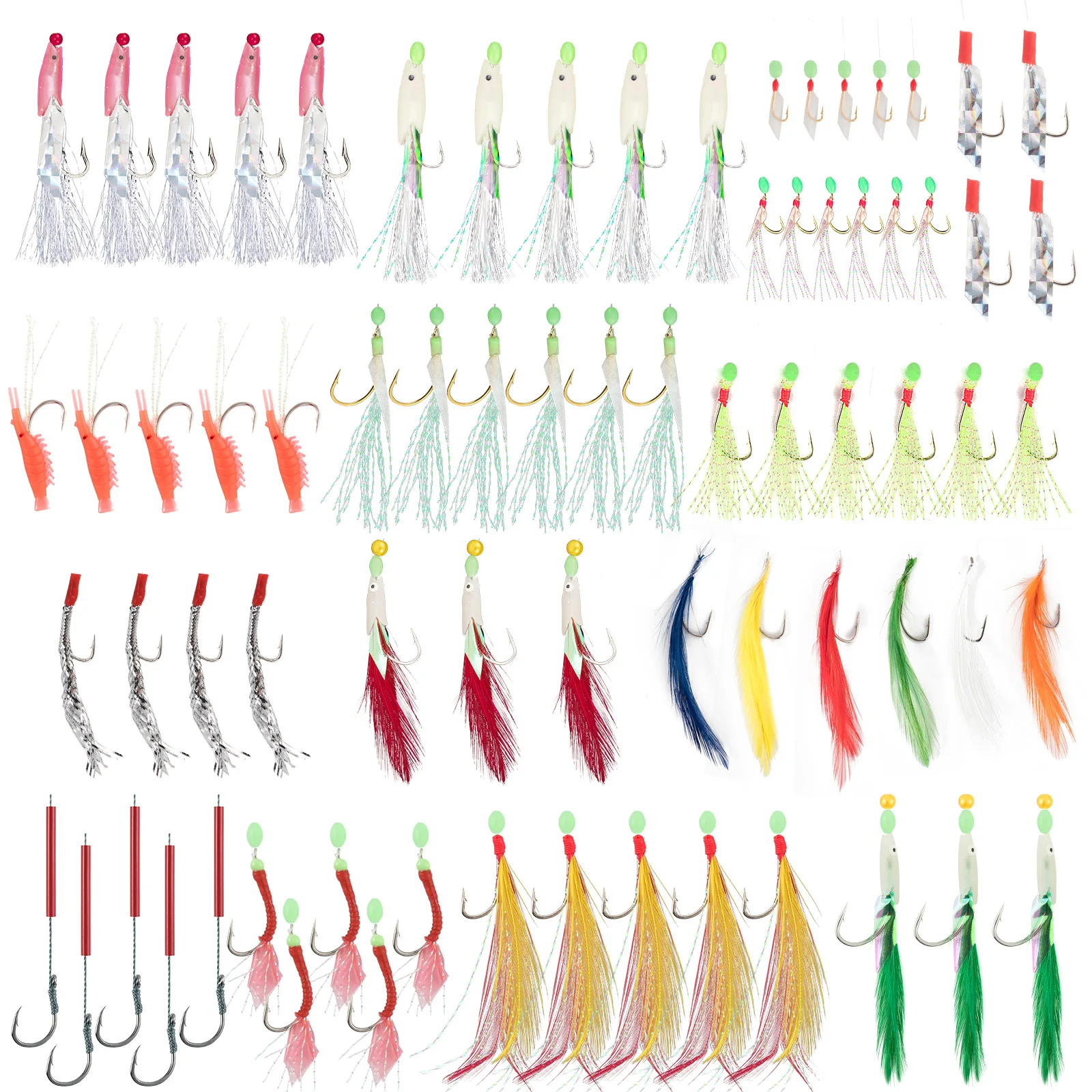Fishing-Feather-Rig-Mackerel-Barbed-Hook-Cod-Lure-Sea-Fishing-with ...