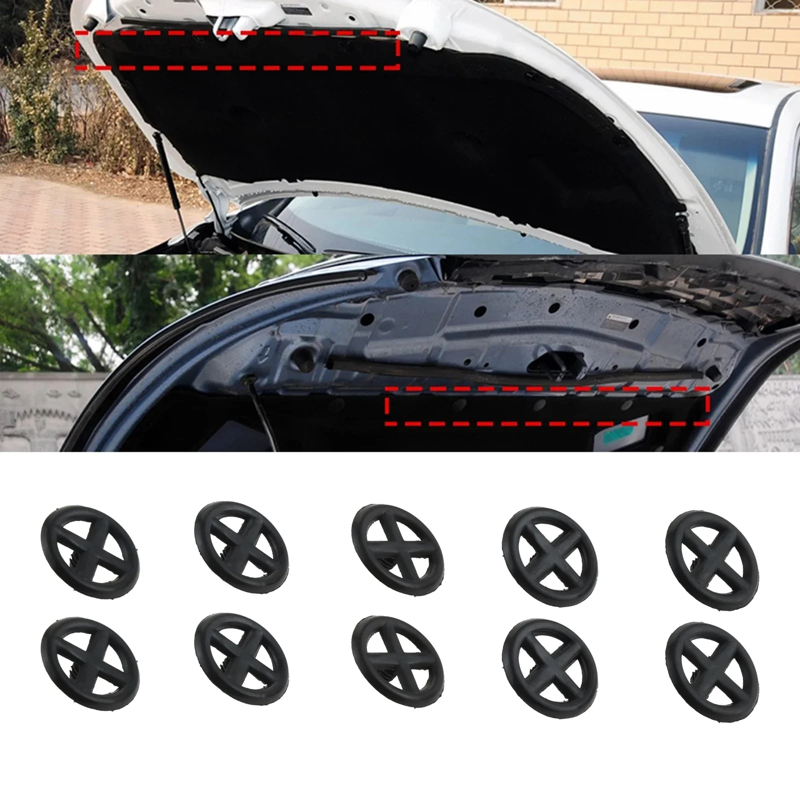 10Pcs Car Hood Insulation Retainer Plastic Clip Rivet For Nissan ...