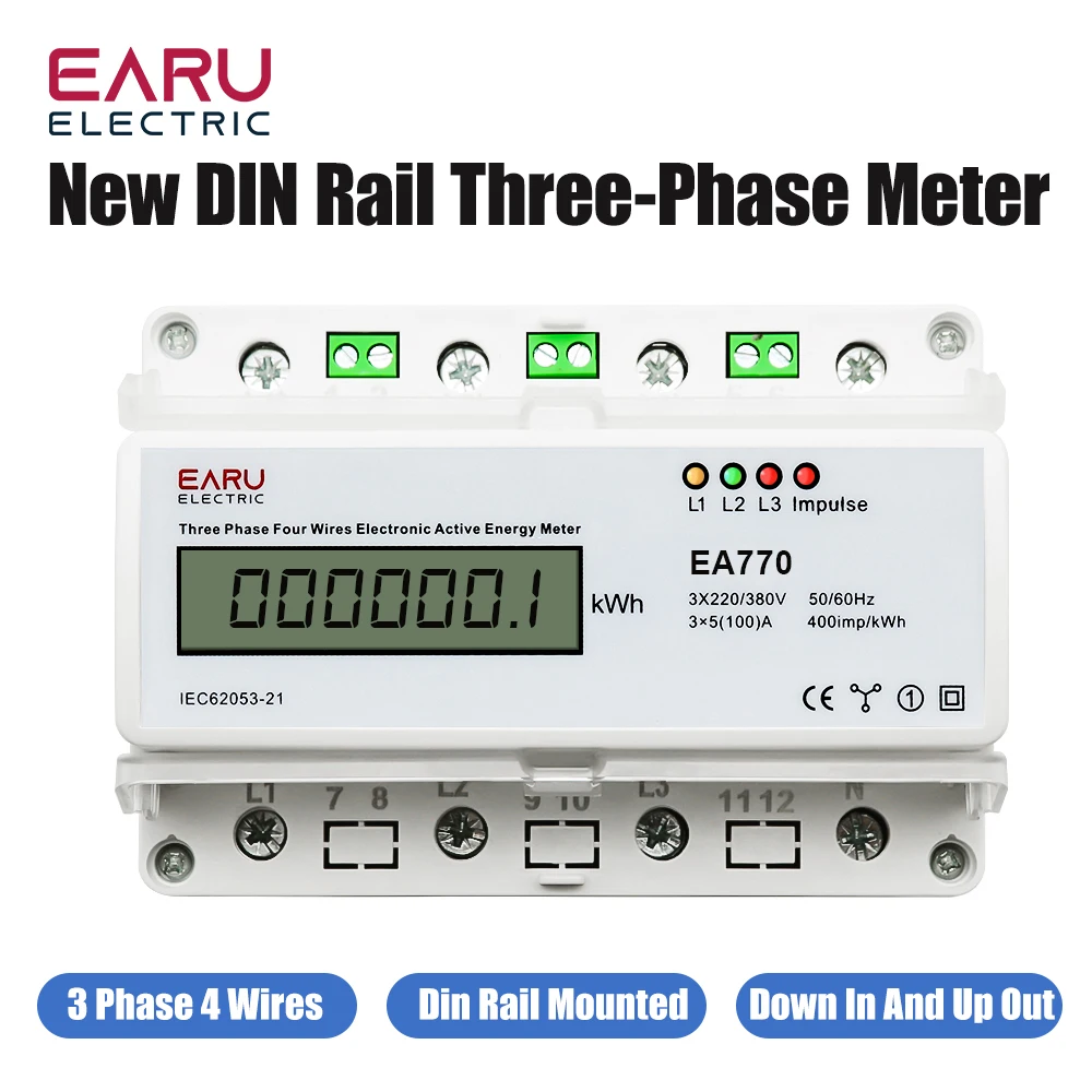 Three-Phase-Four-Wires-Eelectronic-Active-Energy-Meter-kWh-Power ...
