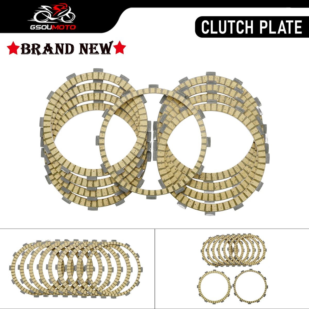 Motorcycle Parts Engine Carbon Fibre Clutch Friction Plates Kit For ...
