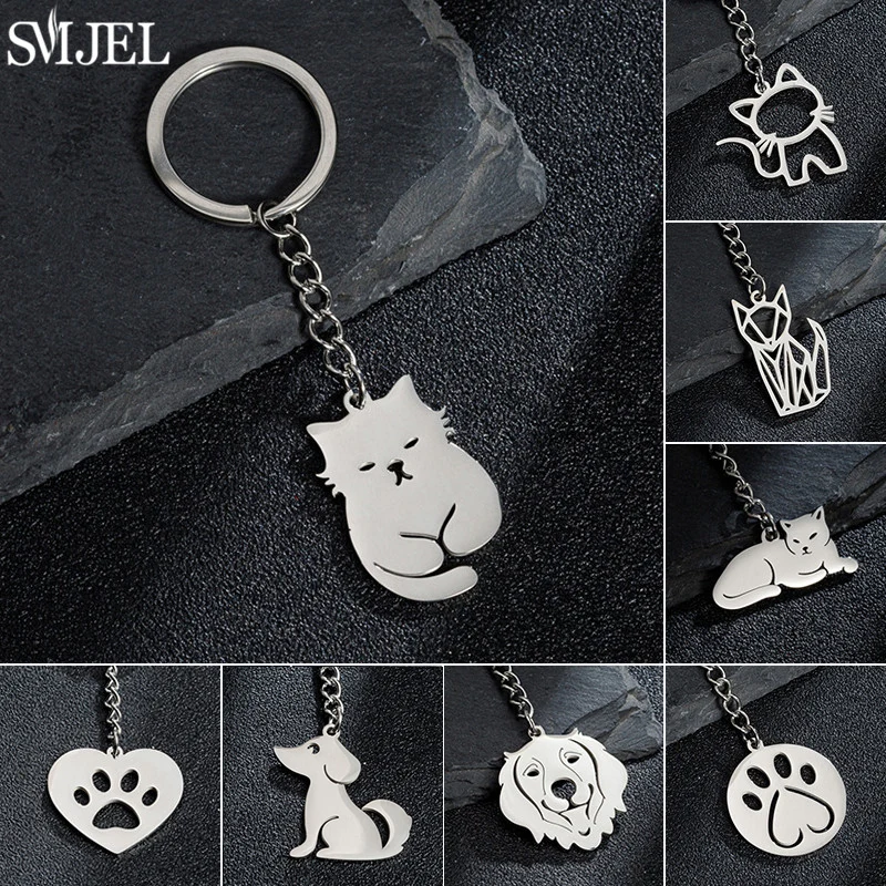 Cartoon-Kitten-Keychain-Fashion-Animal-Key-Chain-Creative-Happy-Cat ...