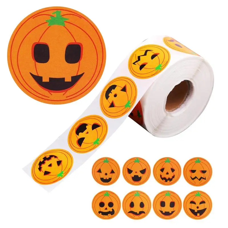 500pcs-Halloween-Skeleton-Round-Sticker-Envelope-Sealing-Labels-Candy ...