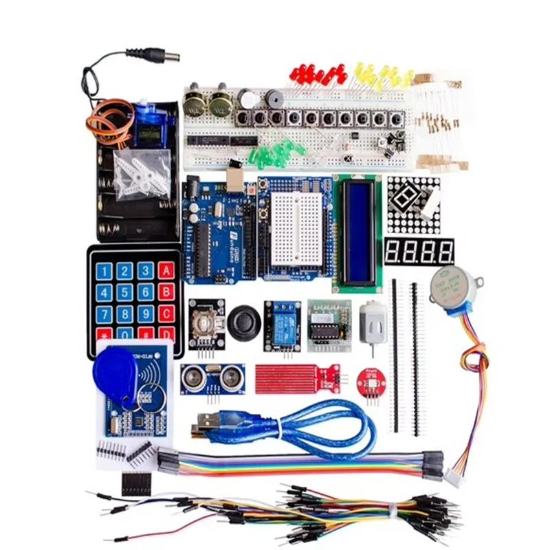 Starter-Kit-for-Arduino-Uno-R3-Uno-R3-Breadboard-and-holder-Step-Motor ...