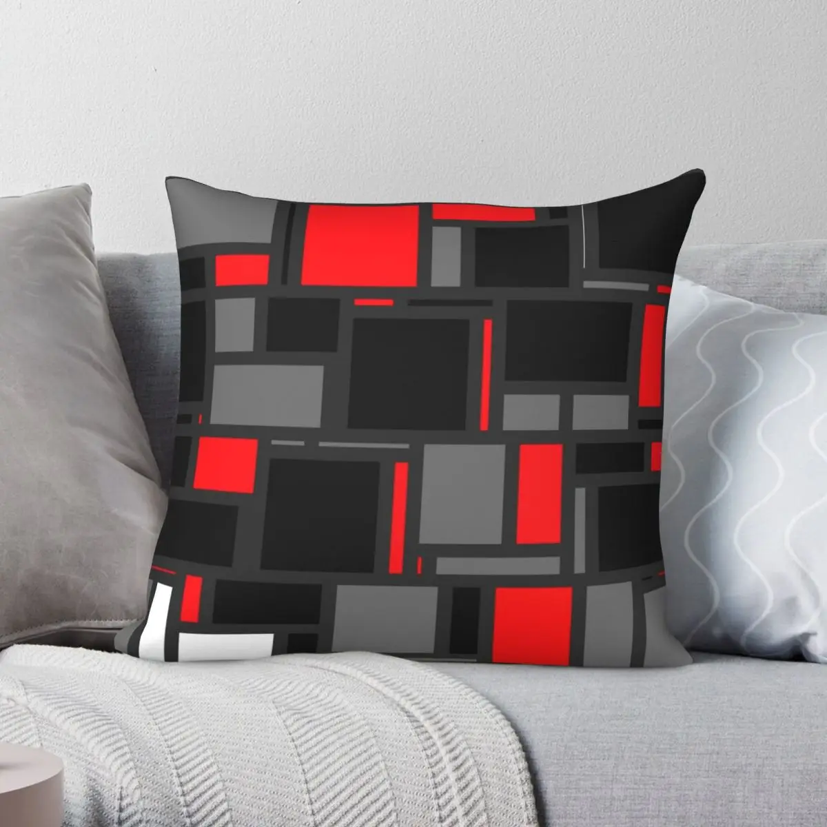 Modern-Mondrian-Square-Pillowcase-Polyester-Linen-Velvet-Pattern-Zip ...