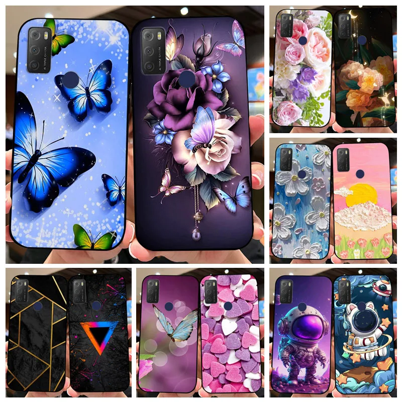 For Alcatel 1S 2021 Phone Case 6025H 6025D Cute Astronaut Soft Silicone ...