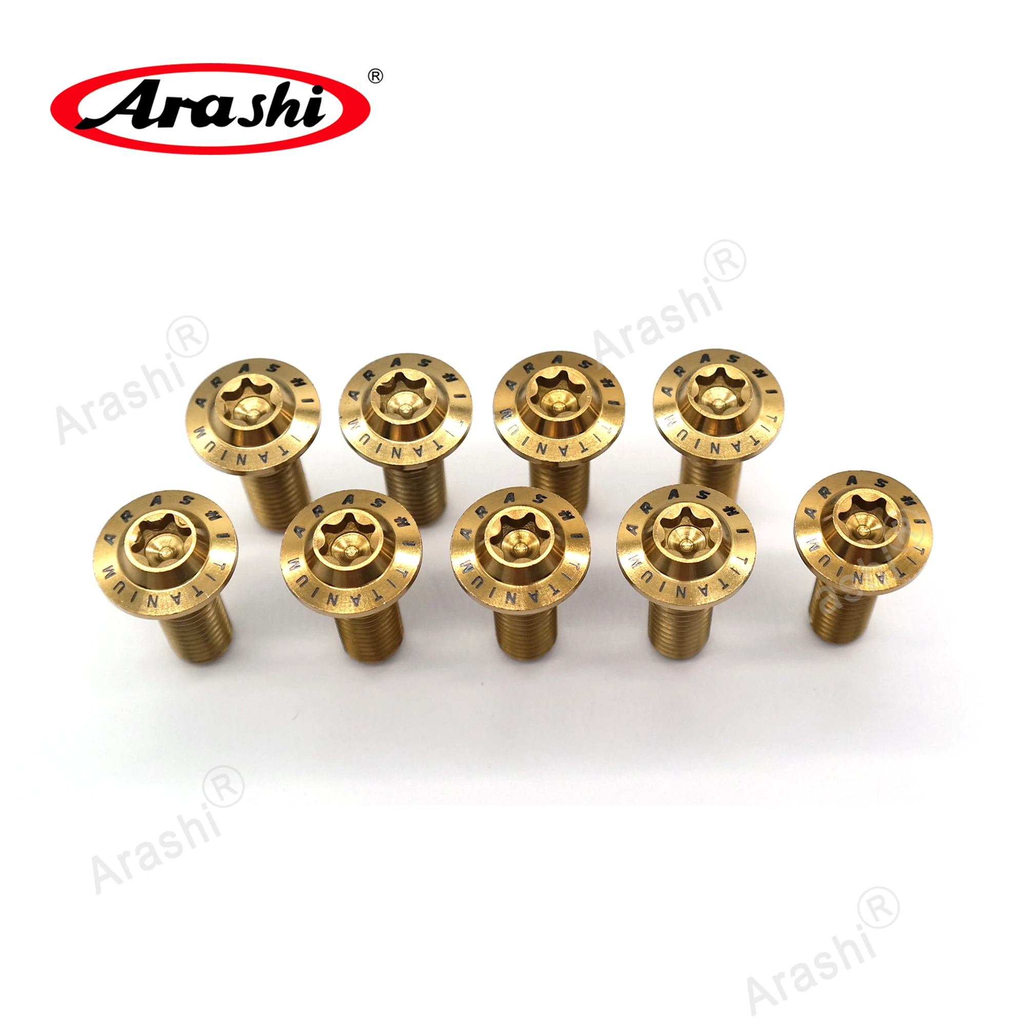 Arashi-Mounting-Bolts-M6x20mm-Motorcycle-Brake-Disc-Rotors-Titanium ...