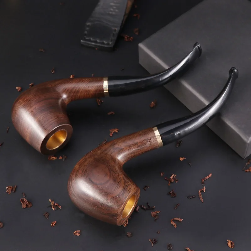 New-Handmade-Ebony-Wood-Smoker-Smoking-Tobacco-Pipe-Root-Smoking-Pipes ...