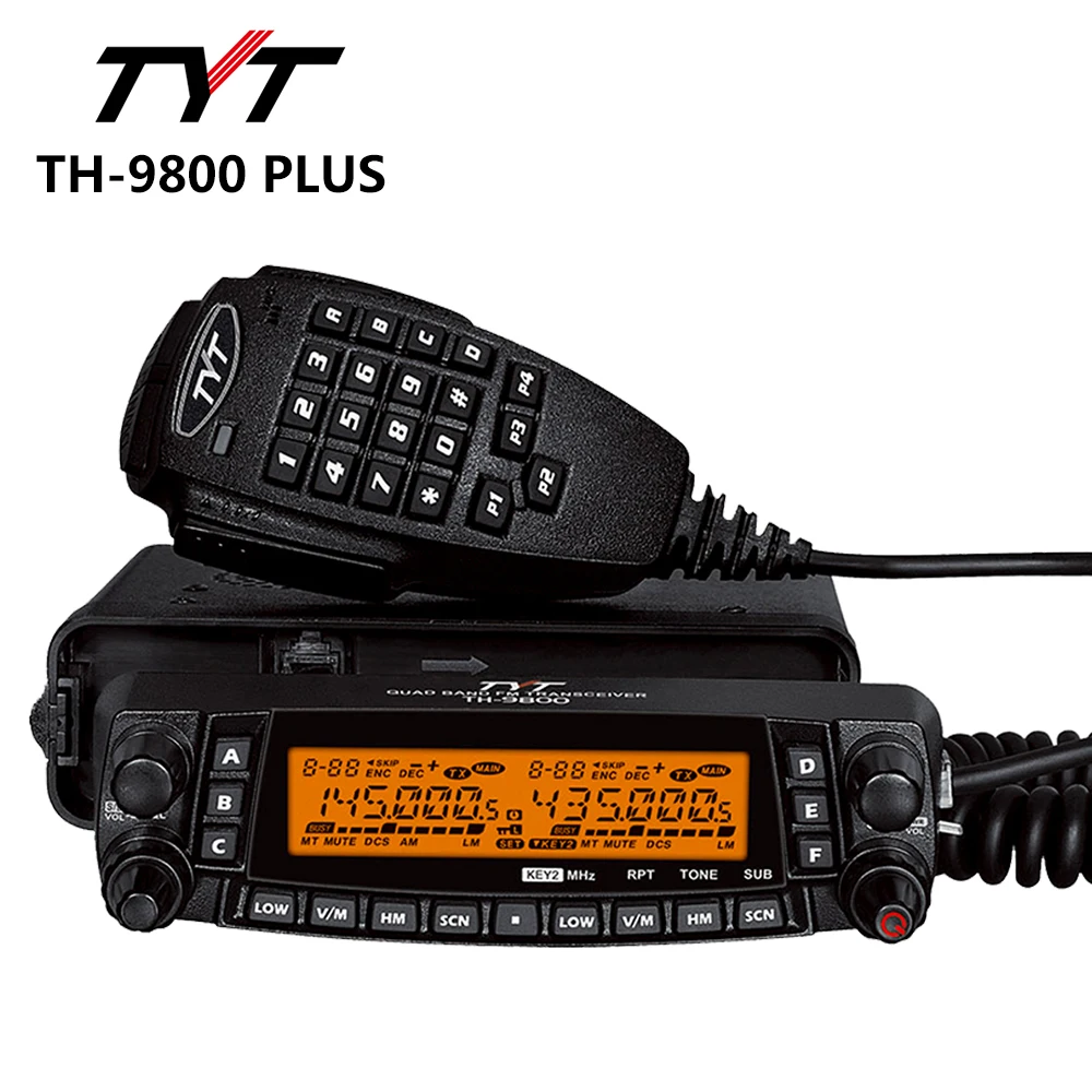 TYT Radio móvil TH 9800 Plus, transceptor de banda cuádruple de 50w ...
