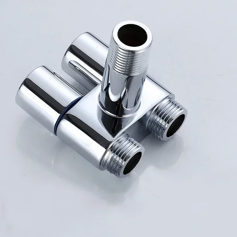 Zinc Alloy Three-way Filling Angle Valve Wall Mount One Into Two Out ...