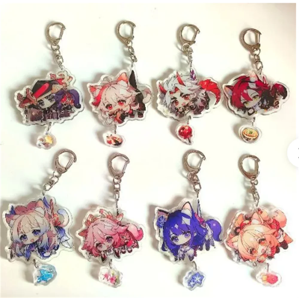 Hot Anime Game Genshin Impact Keychain Atataki Itto Kunikuzushi Xiao ...