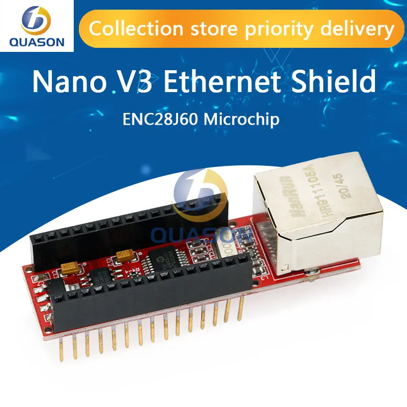 Nano-v3-placa-ethernet-enc28j60-microchip-hr911105a-m-dulo-de-placa ...