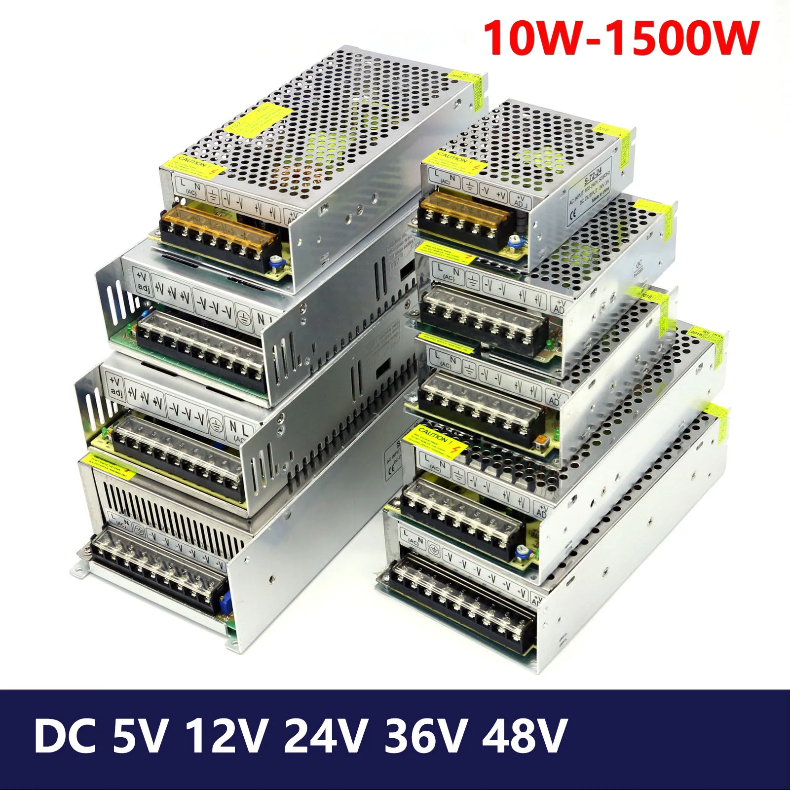 스위칭 전원 공급 장치 DC 5V 12V 24V 10W 25W 50W600W 조명 변압기 AC 100 240V 220v 소스 어댑터, LED 스트립 워터 펌프 ...