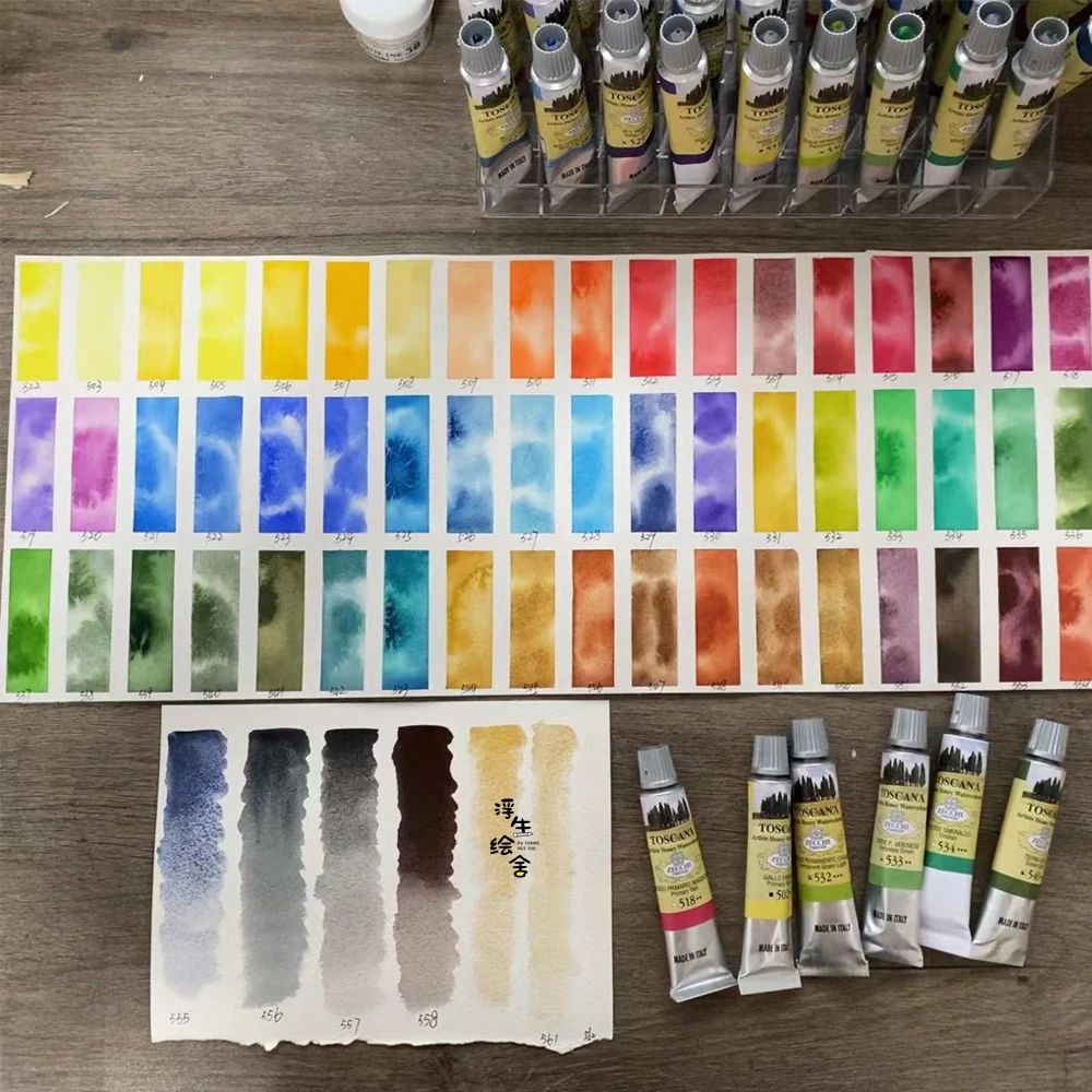 Italy Zecchi Vintage Watercolor Paint Artist Watercolor Paint 62 Colors ...