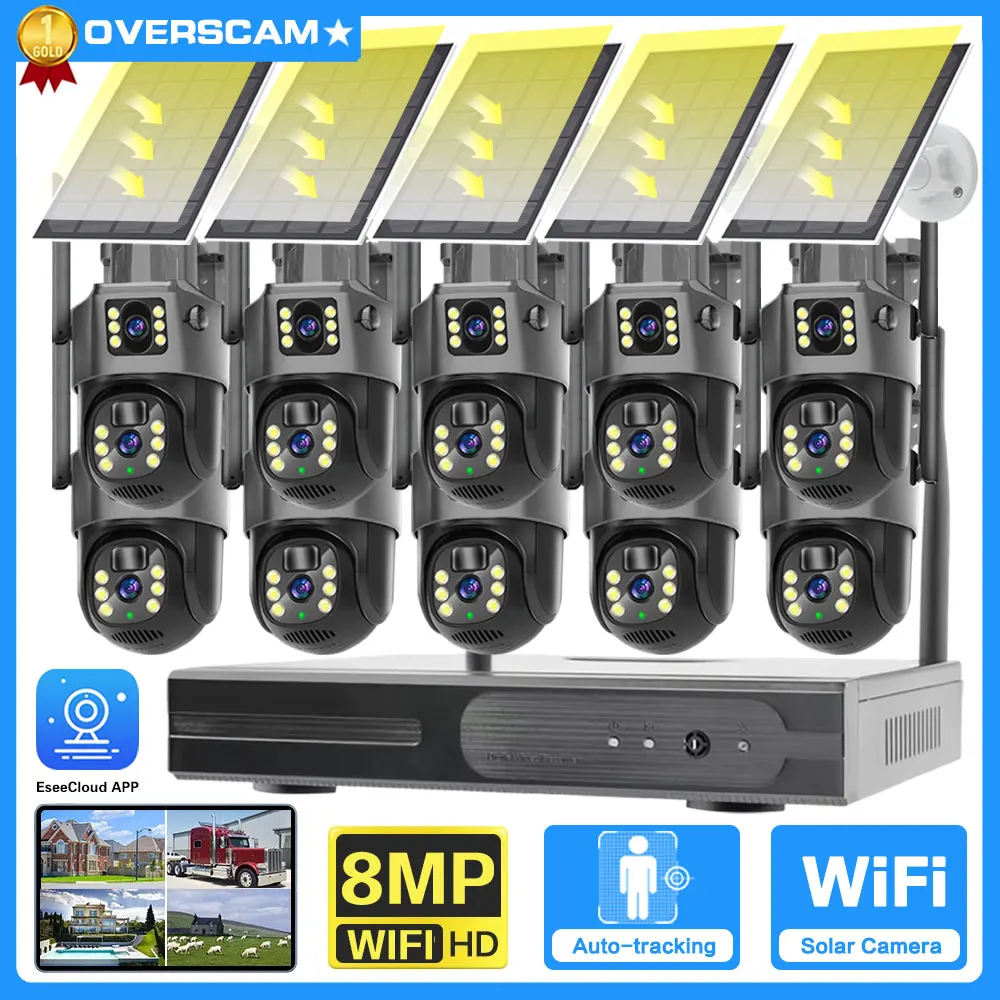 4K-8MP-Wifi-Dual-Lens-PTZ-Solar-BatteryCamera-Video-Surveillance-10CH ...