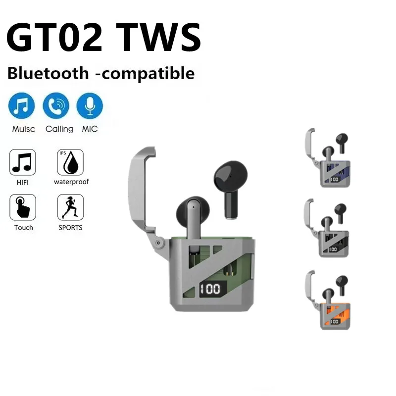 Original GT02 Wireless Headphones Earphones Bluetooth Touch Control ...