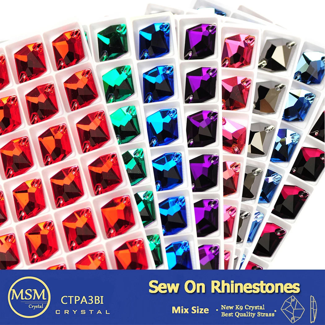 Cosmic Strass K9 Glass Crystal Element AB Fuchsia Emerald Sew On ...