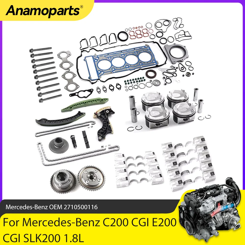 Engine Overhaul Rebuil Gasket Set Timing Chain Piston Kit Fit 1.8 L ...