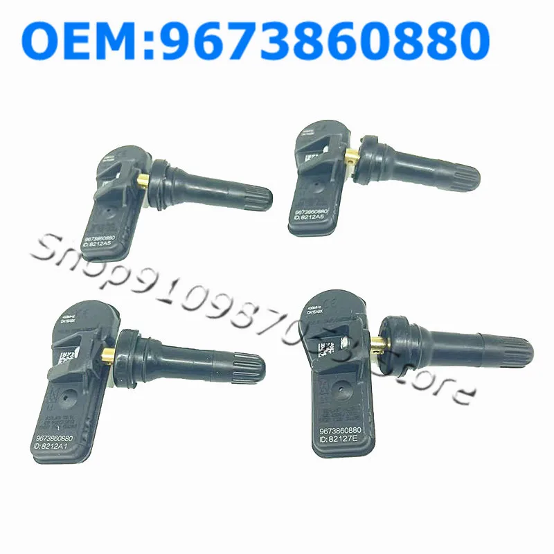 Brand New 4 Pcs 9673860880 5430W0 Car Tire Pressure Sensor For Peugeot ...