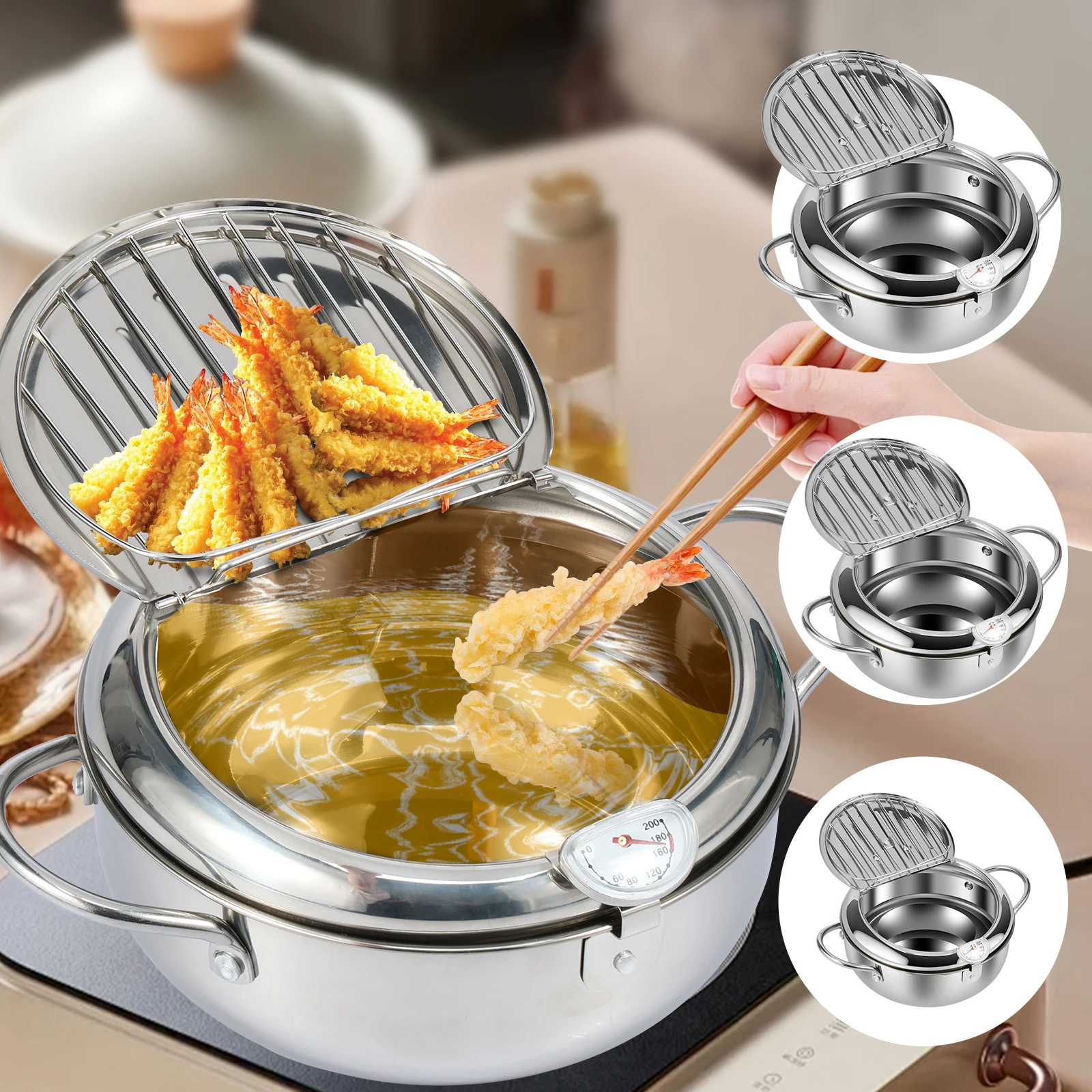Japanese-Deep-Frying-Pot-with-Thermometer-and-Strainer-Basket-Stainless ...