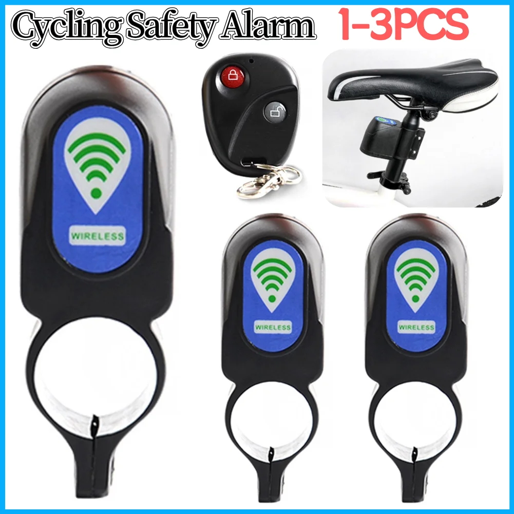 1-3PCS Anti-theft Bike Lock Cycling Security Lock Wireless Remote ...