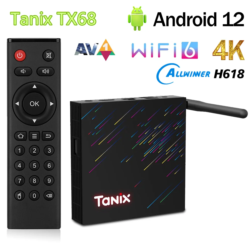 Original Tanix TX68 TV Box Android12 Allwinner H618 WiFi6 2G16G 4G 32G ...