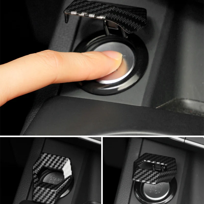 Cool Car Interior Push Start Ignition Protective Cover Sticker One-Key ...