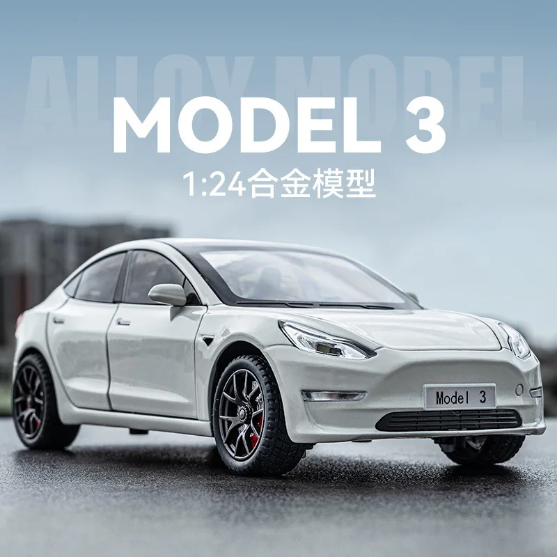 1-24-Tesla-Model-3-High-Simulation-Diecast-Metal-Alloy-Model-car-Sound ...
