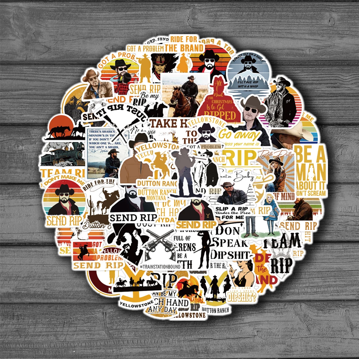 50pcs/set Yellowstone Season Tv Show Cartoon Graffiti Stickers For ...