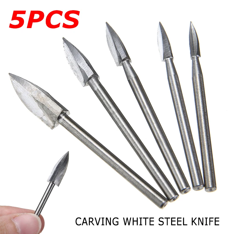 Hss 5pcs Wood Carving Drill Bit Engraving Drill Bit Set Solid Carbide ...