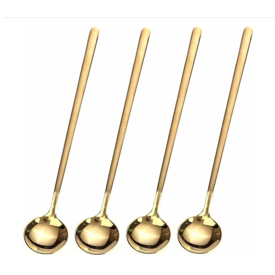 Long-handled-coffee-spoons-gold-spoons-for-iced-tea-long-spoons-for ...