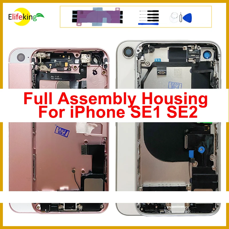 Full Assembly Back Cover For Iphone Se 2016 Se 2020 Housing Battery ...