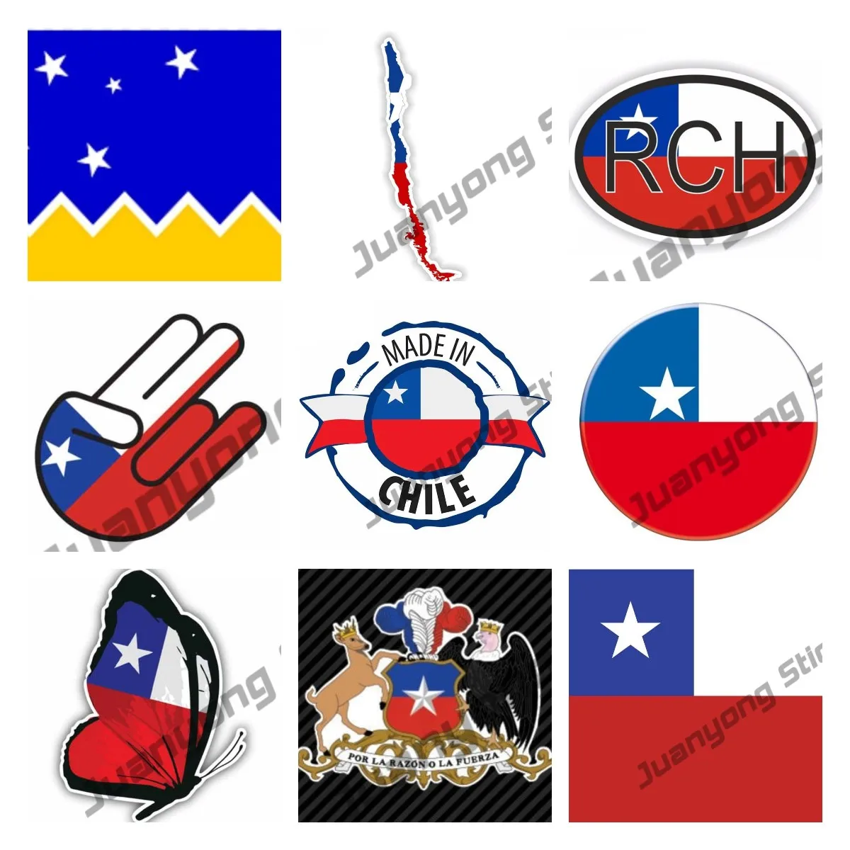 Creative-Chile-Flag-Decal-Country-Code-Flag-Map-Vinyl-Sticker-Premium ...