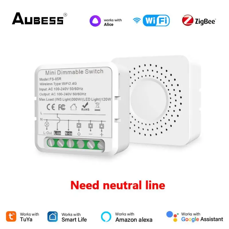 Tuya-ZigBee-WiFi-Smart-Dimmer-Switch-Module-Breaker-Smart-Life-Control ...