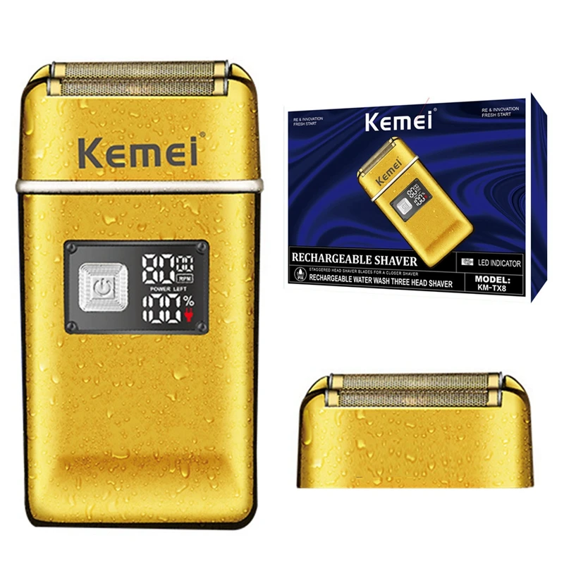 Kemei-Full-Metal-Hair-Beard-Electric-Shaver-For-Men-Rechargeable-Razor ...