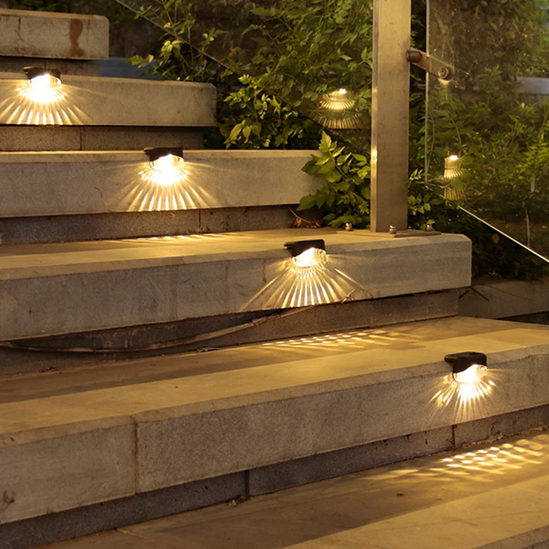 2-1-Pcs-LED-Solar-Powered-Stairs-Lamp-Outdoor-Waterproof-Garden-Step ...