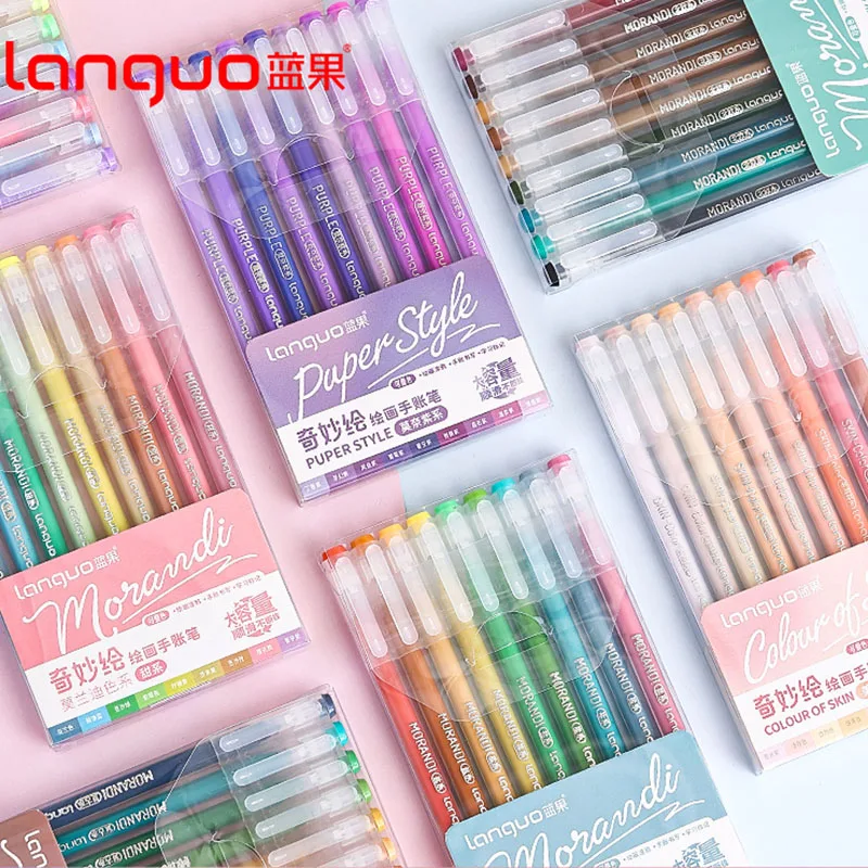 9Pcs/Set Multicolor 0.5MM Gel Pen High Capacity Stackable Color Pen For ...