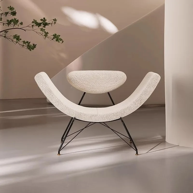 Simple designer smiley chair balcony leisure sofa chair living room ...